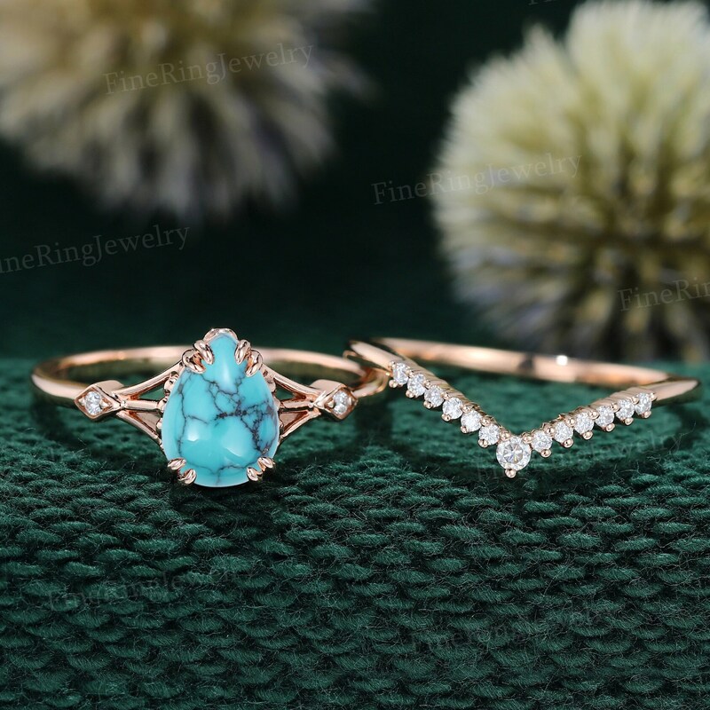 Turquoise Engagement Ring - Etsy