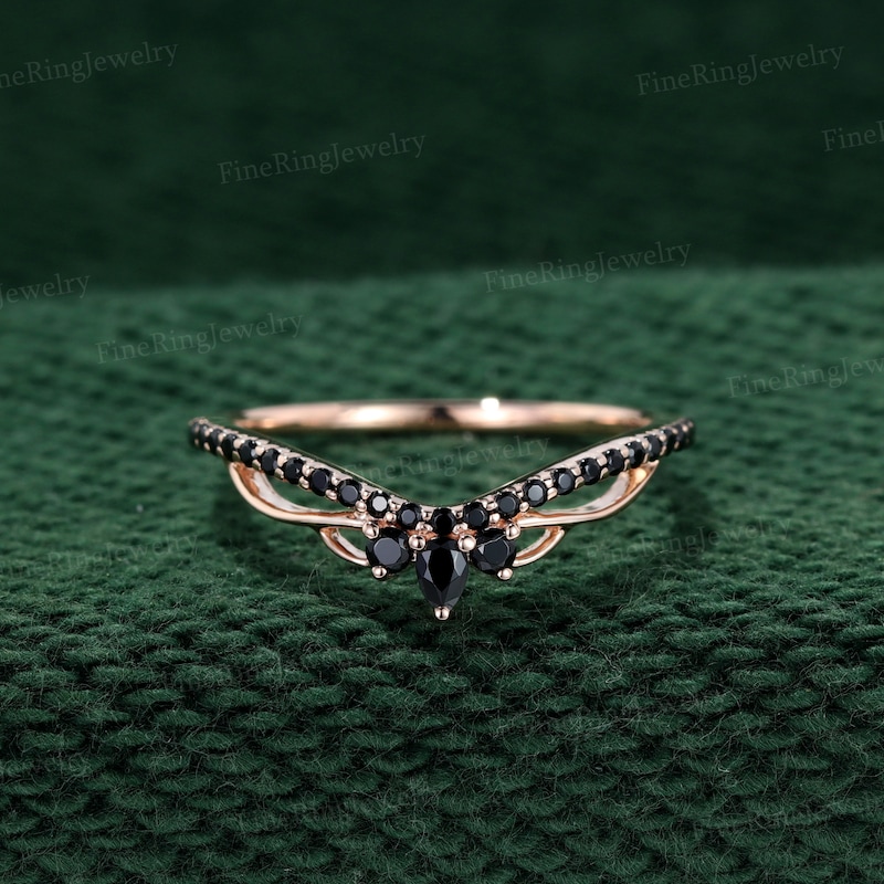 Black Wedding Rings - Etsy