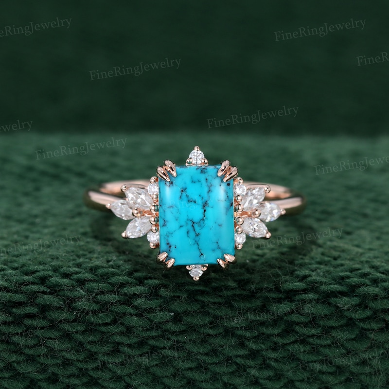 Turquoise Engagement Ring - Etsy