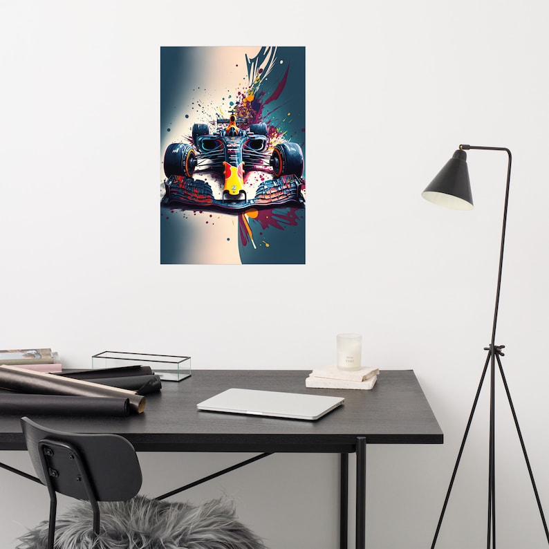 Red Bull F1 Car Fan Art Concept in Grafitti Style Wall Art Home Decor ...