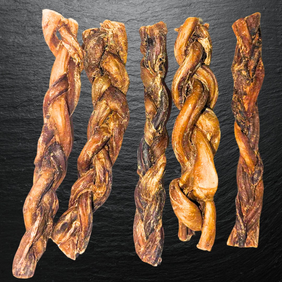 Braided Buffalo Pizzle Natural Dog Chew Treat Healthy Snack Dog Pick ...