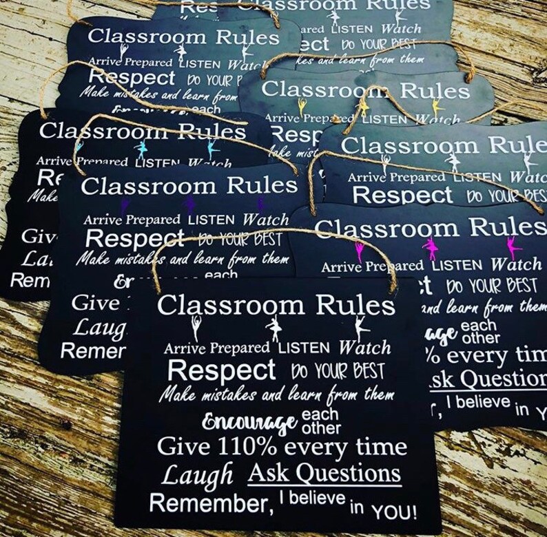 Dance Studio Classroom Rules Wall Sign Decor Dance Studio - Etsy