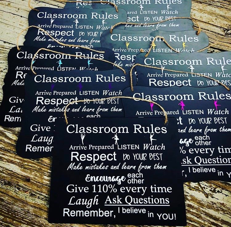 Dance Studio Classroom Rules Wall Sign Decor Dance Studio - Etsy