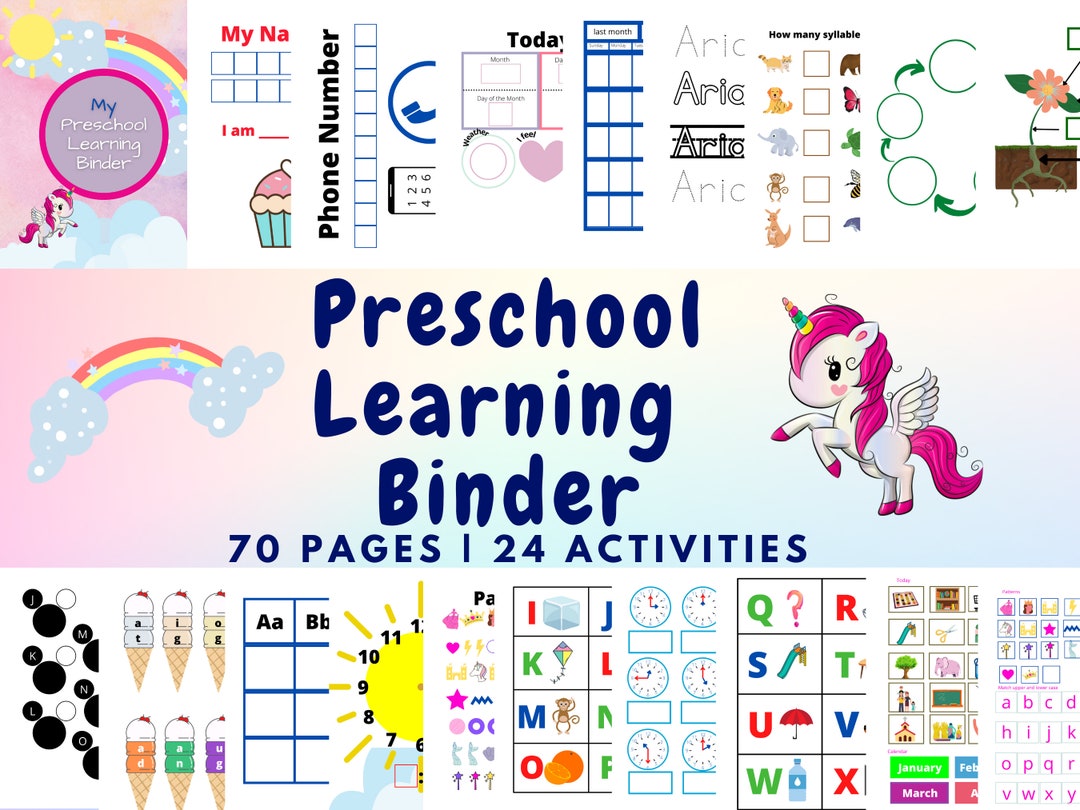 Personalized Preschool Learning Binder | Printable Busy Book ...
