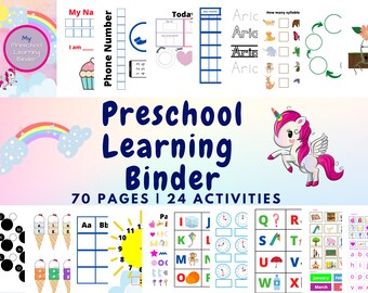 Personalized Preschool Learning Binder | Printable Busy Book ...