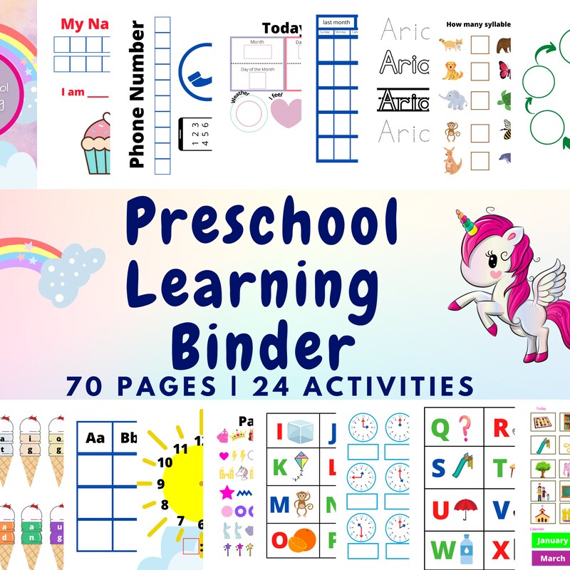 Preschool Learning Binder - Etsy