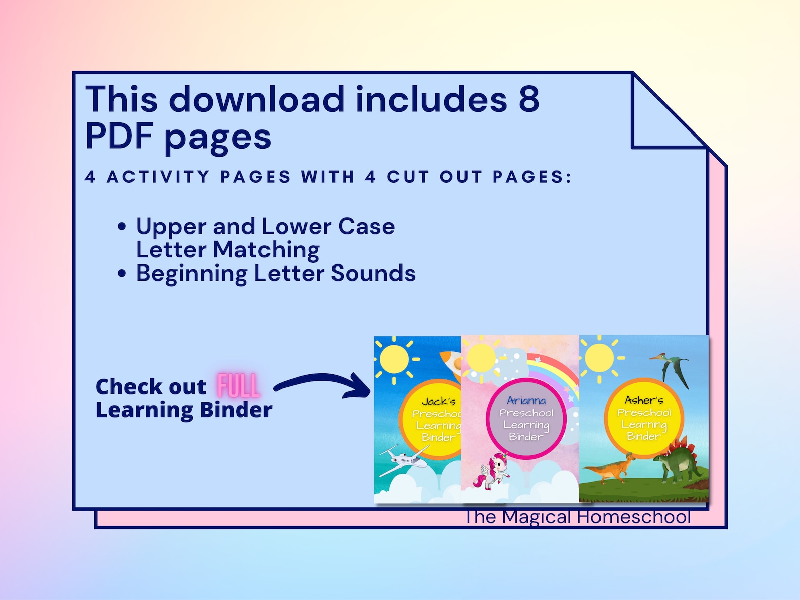 Printable Alphabet Activity Worksheet Beginning Letter Etsy