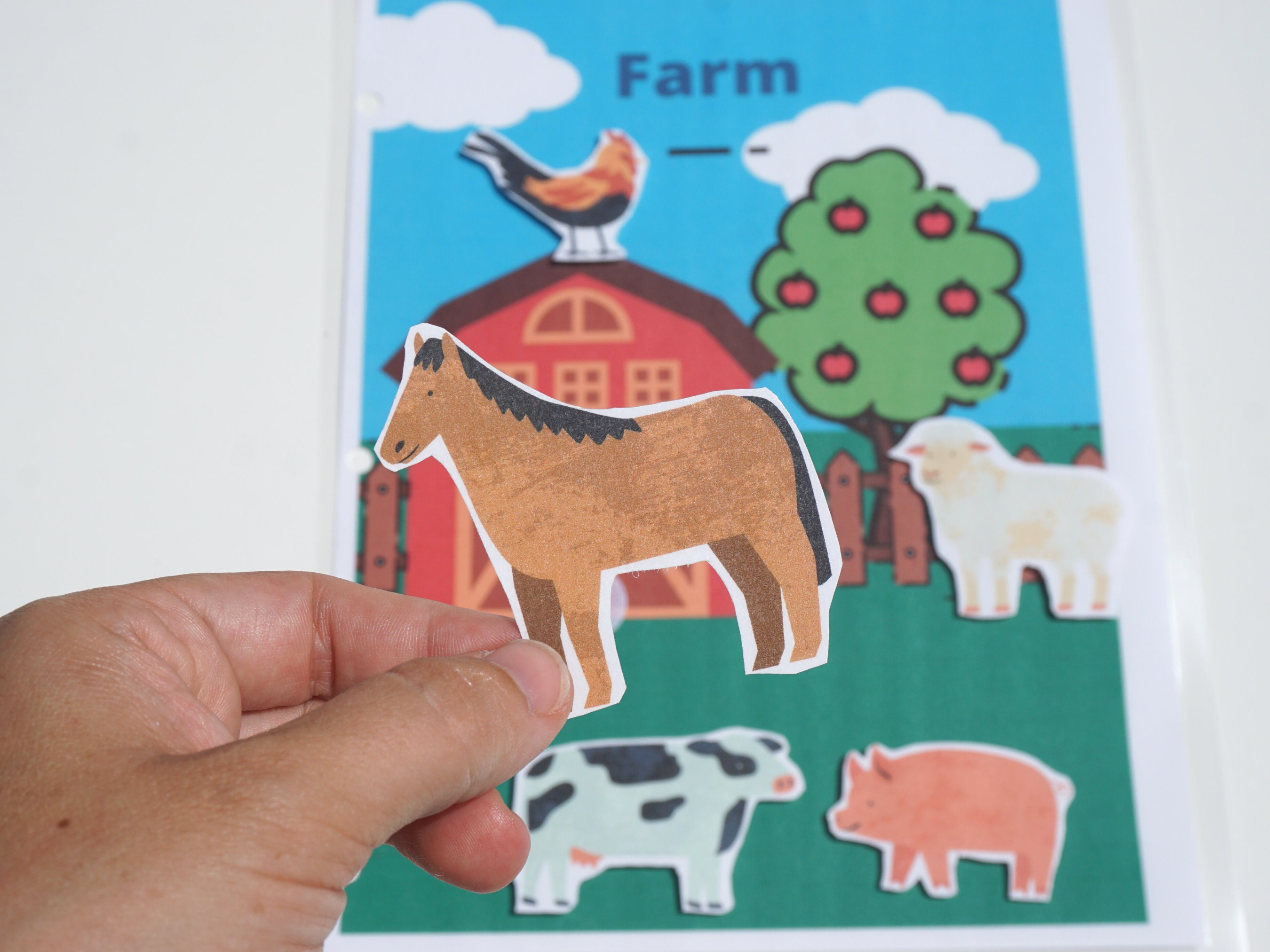 Farm Animal Busy Book Printable Activity Download for Preschool | Pre-k ...
