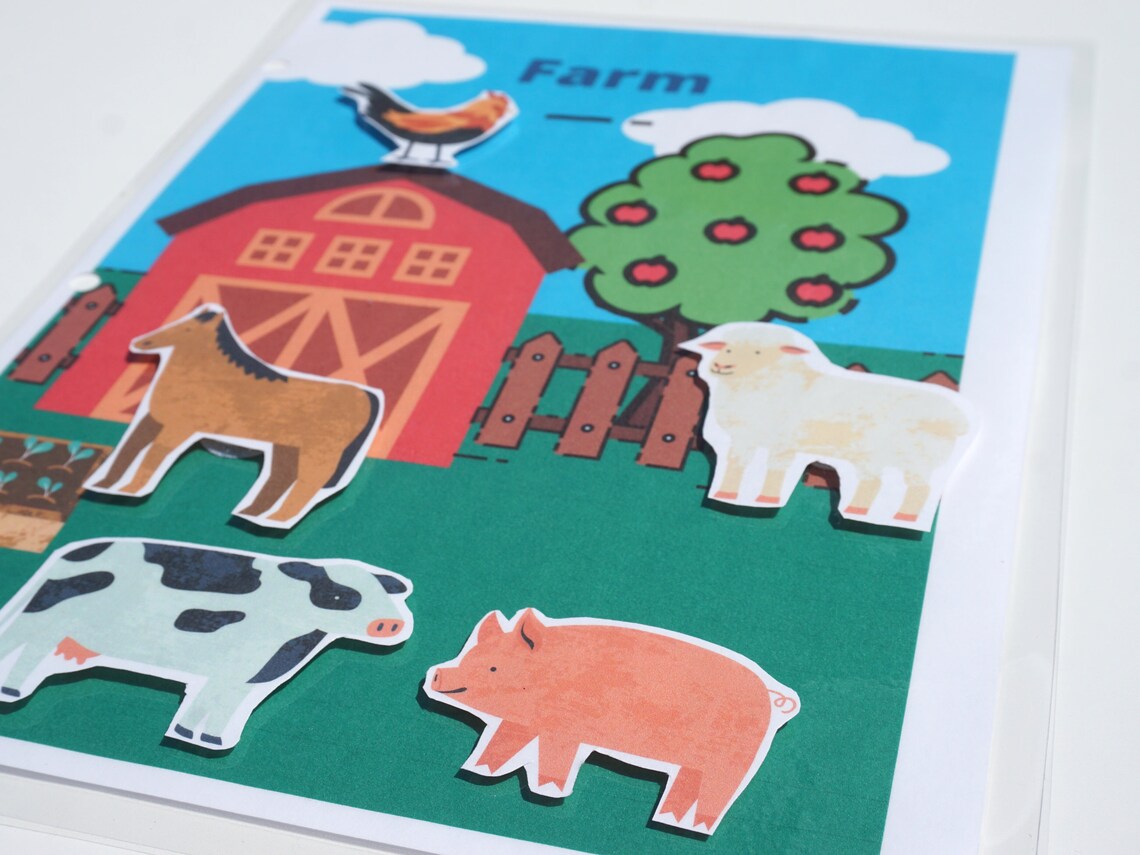 Farm Animal Busy Book Printable Activity Download for Preschool | Pre-k ...