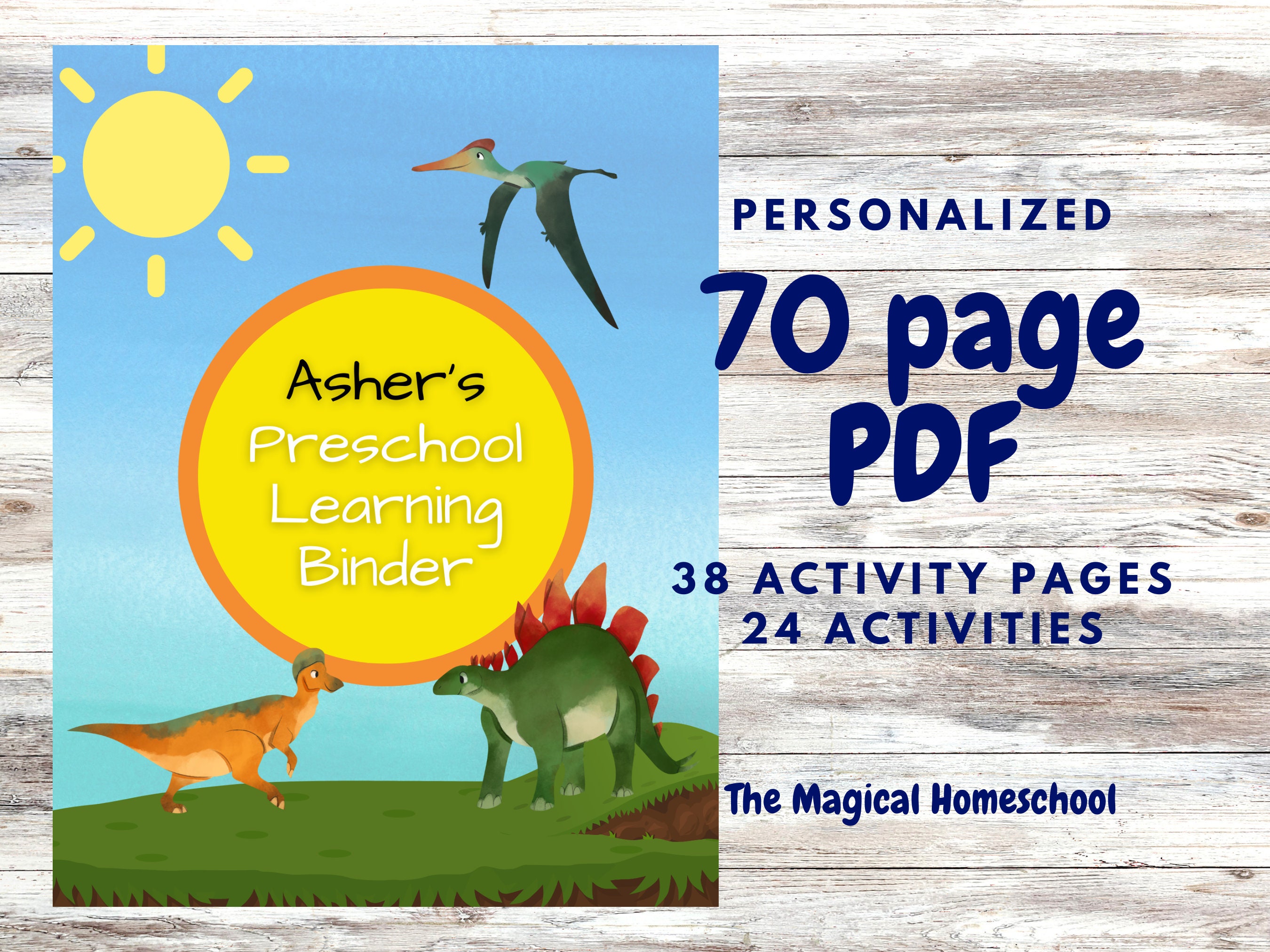 Personalized Preschool Learning Binder Printable Busy Book Homeschool ...