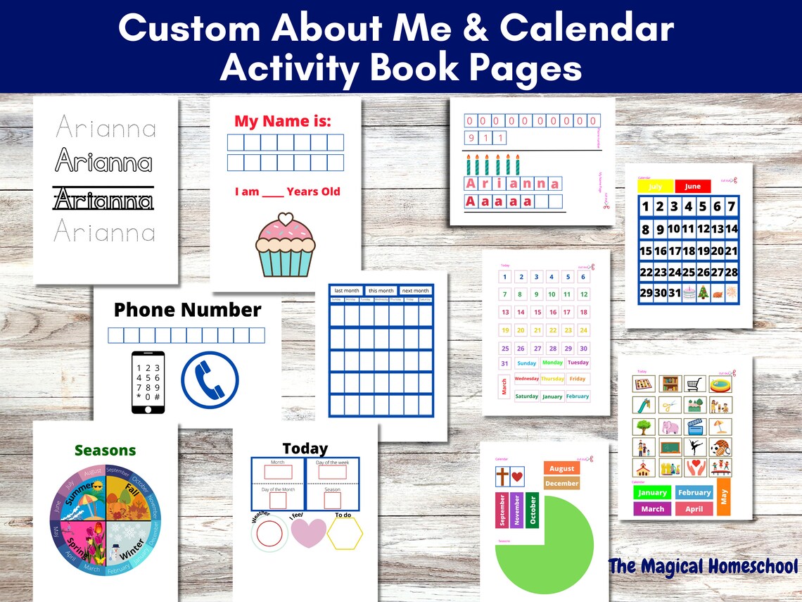 Personalized All About Me Printable Toddler and Preschool Activity ...