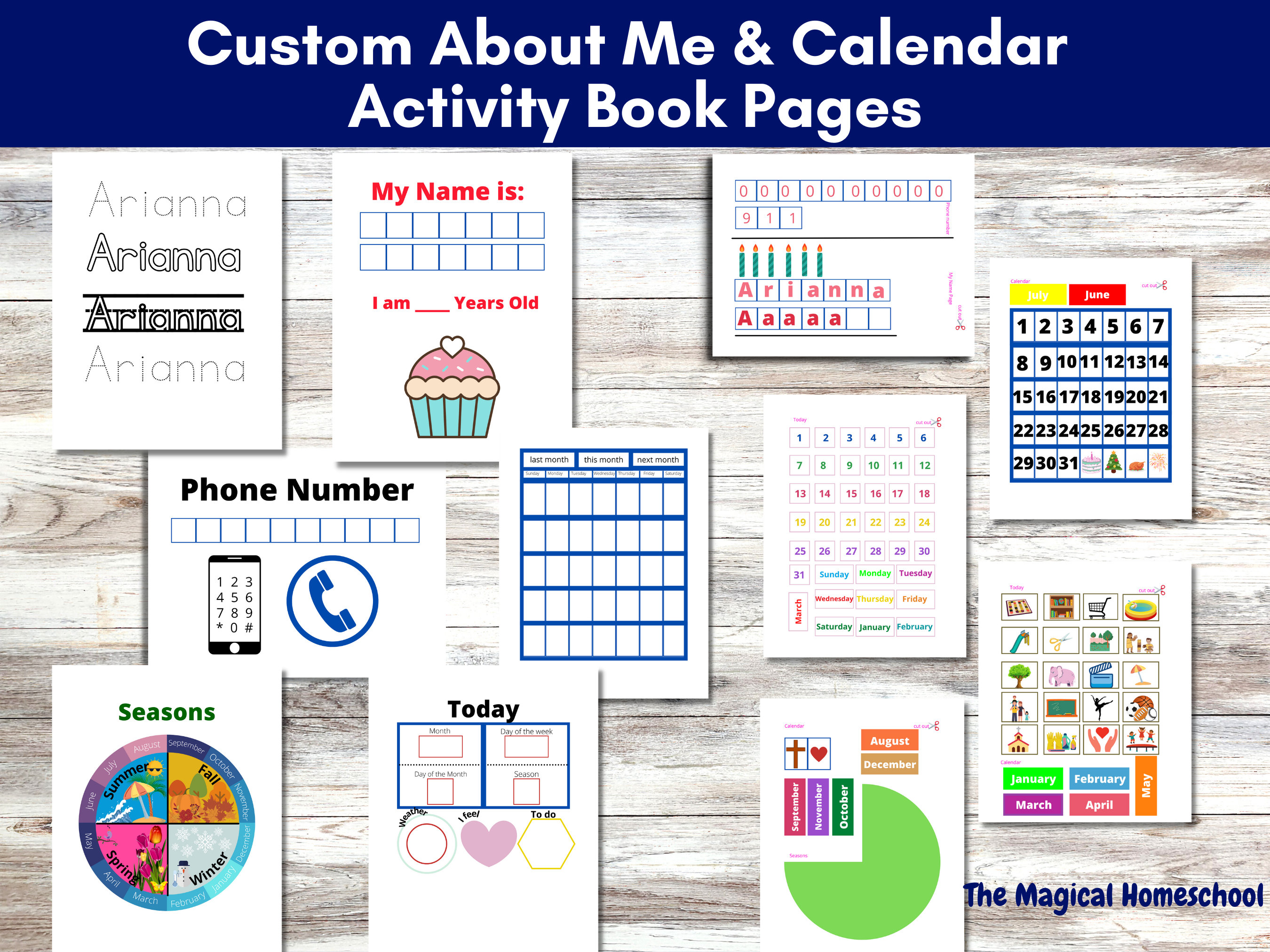 Personalized All About Me Printable Toddler and Preschool Activity ...