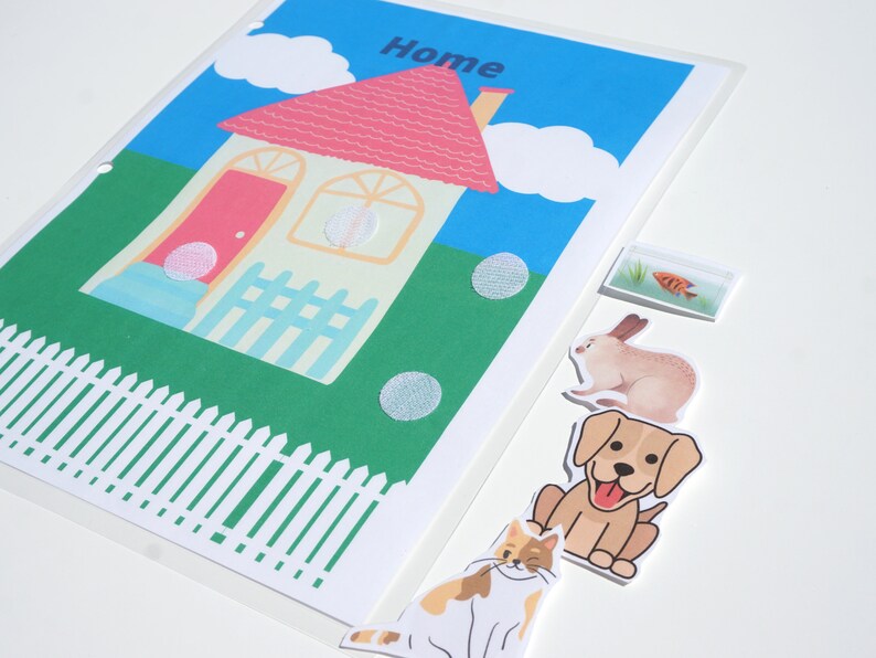 Pets Printable Download for Busy Book Activity | Domestic Animals Page ...