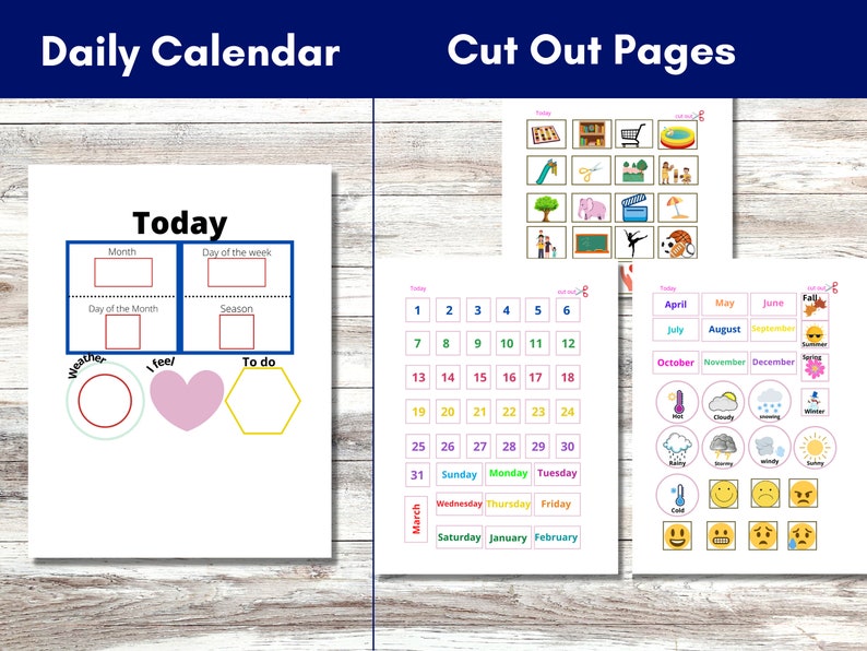 Preschool Morning Time Calendar Printable for Circle Time. Pre-k ...