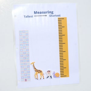 Pre-k Measurement Activity Printable for Busy Book | Preschool Science ...