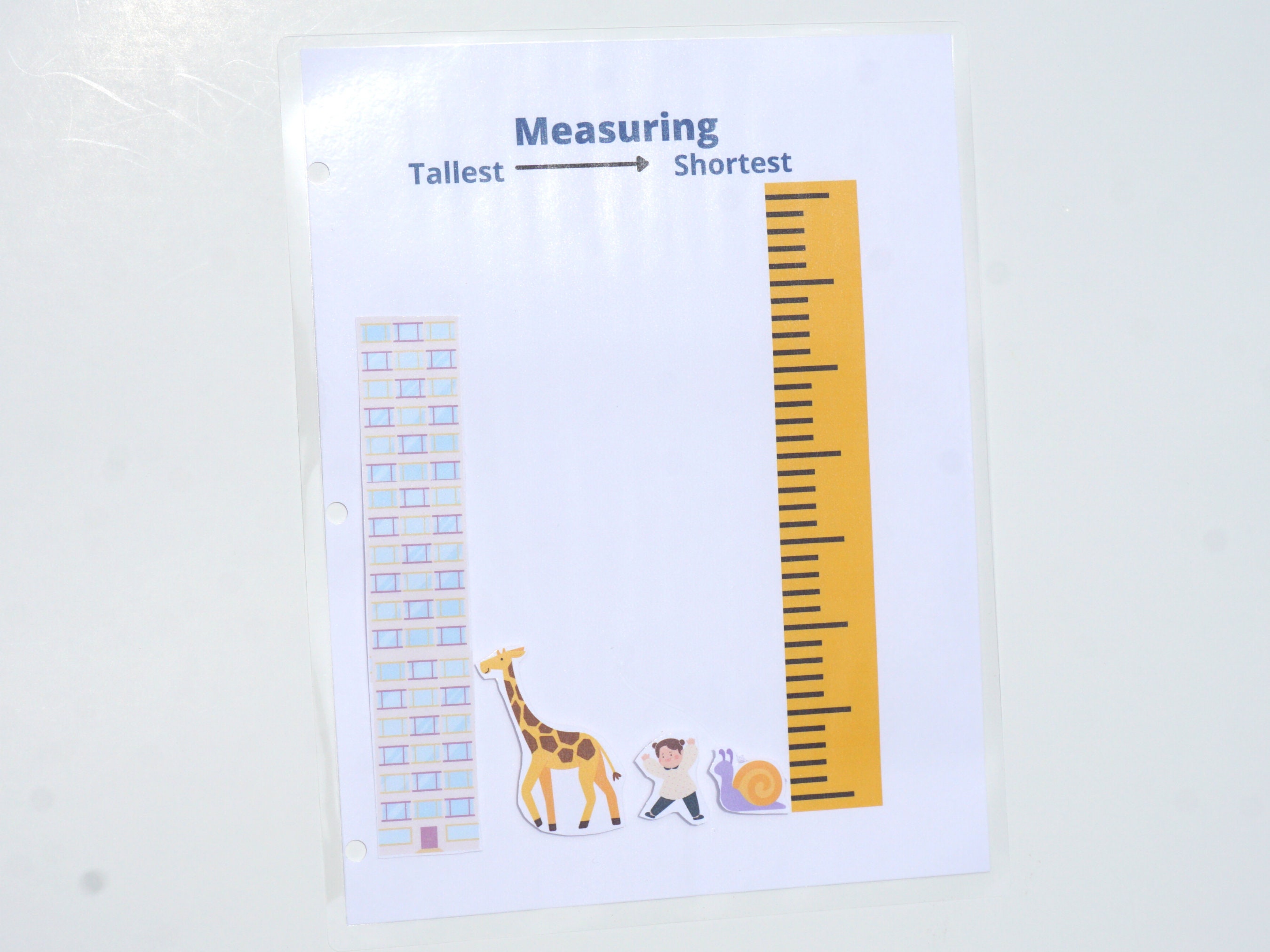 Pre-k Measurement Activity Printable for Busy Book | Preschool Science ...