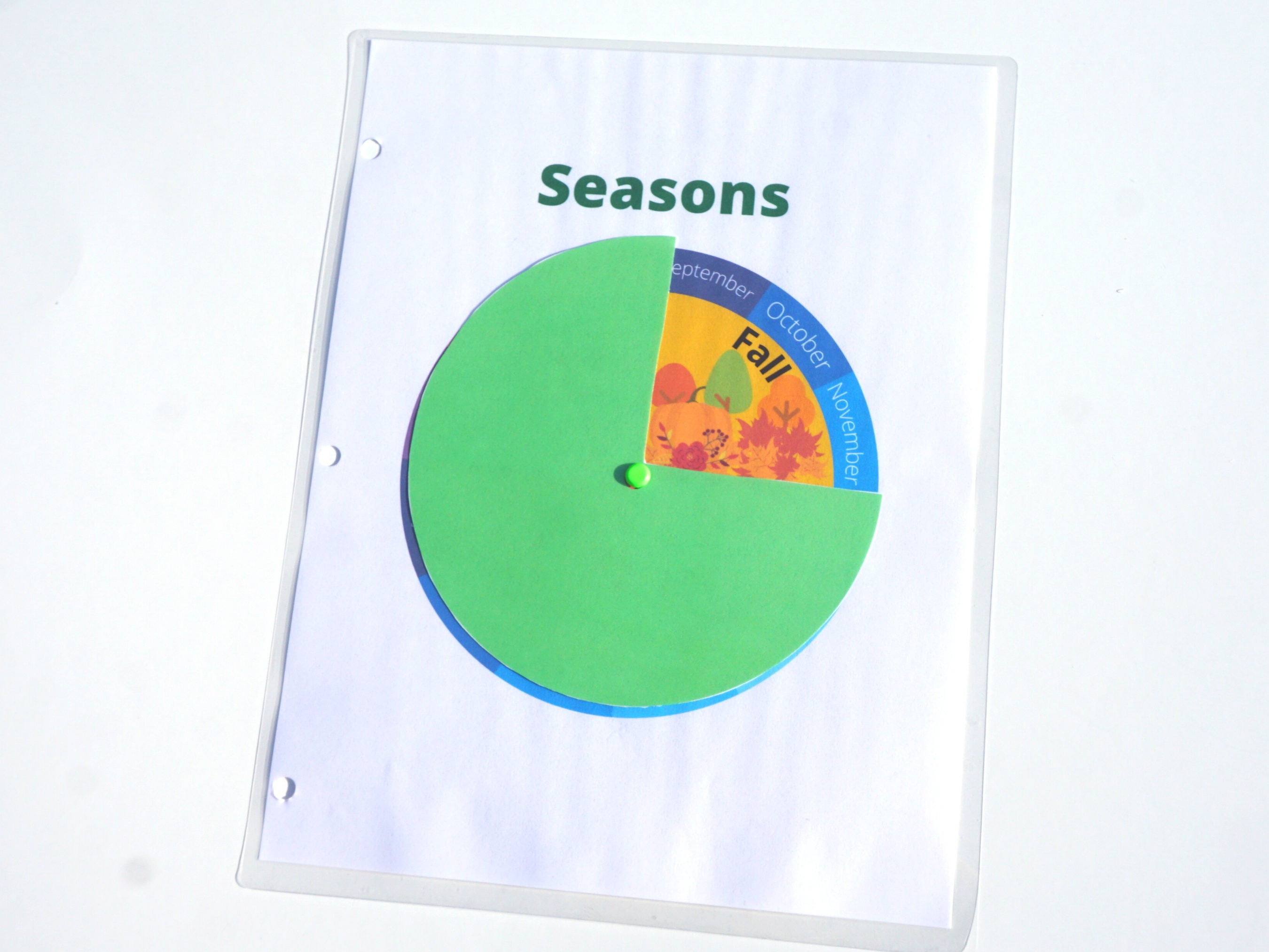 Seasons Activity for Preschool Busy Book | Pre-k Seasons of the Year ...
