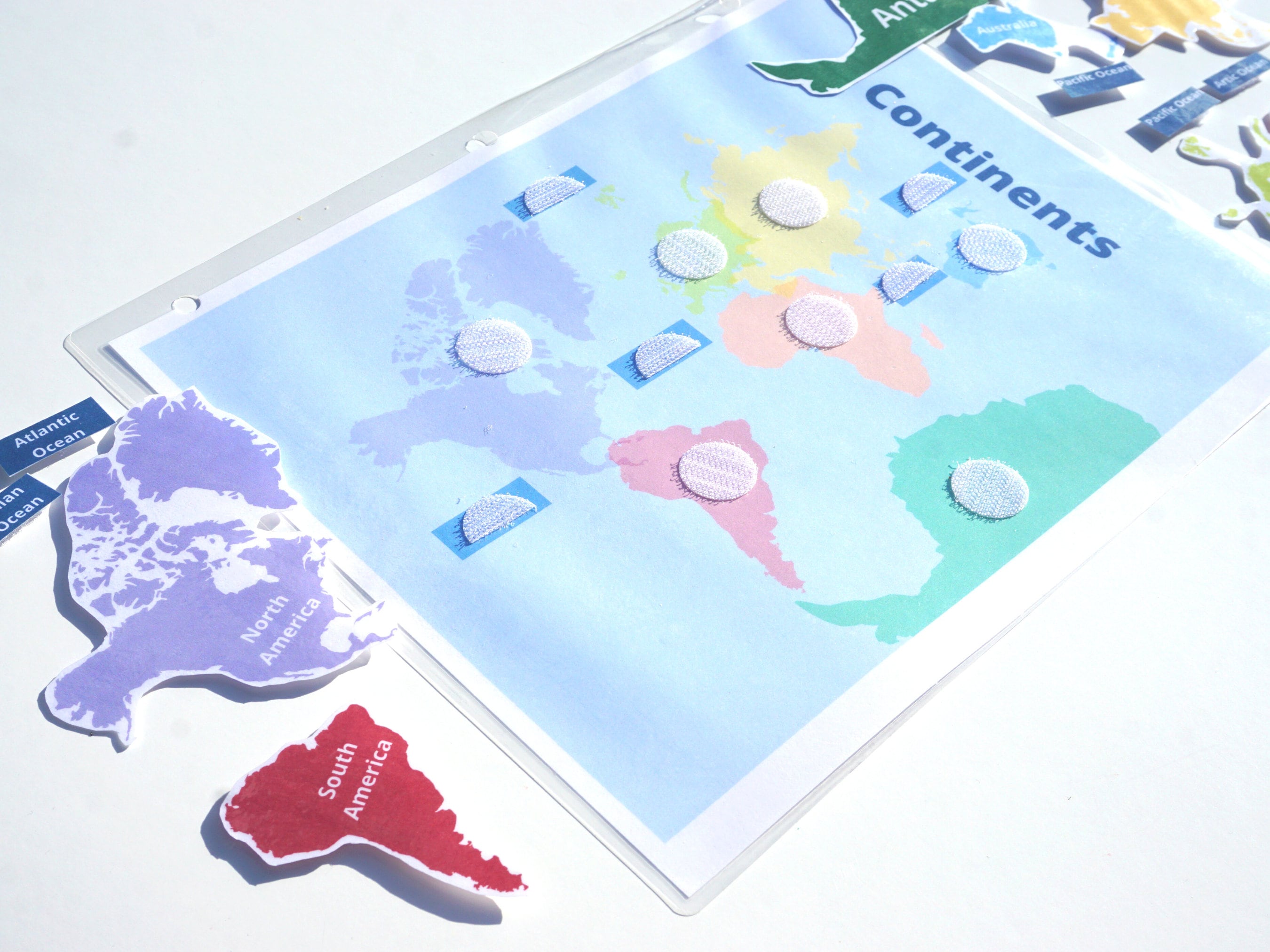 Pre-k Continents and Oceans Busy Book Printable Activities | Geography ...