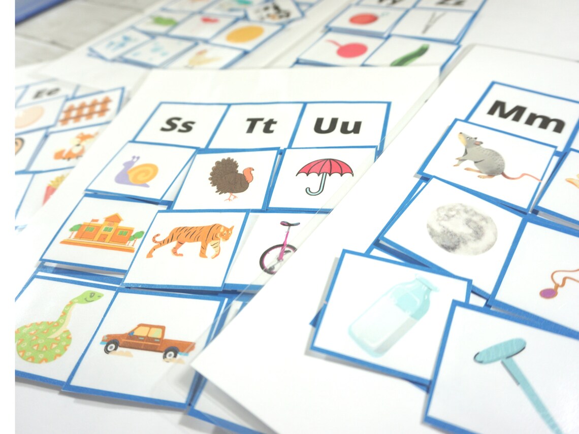 Toddler Quiet Book Activity Printable Beginning Letter Sounds Matching ...