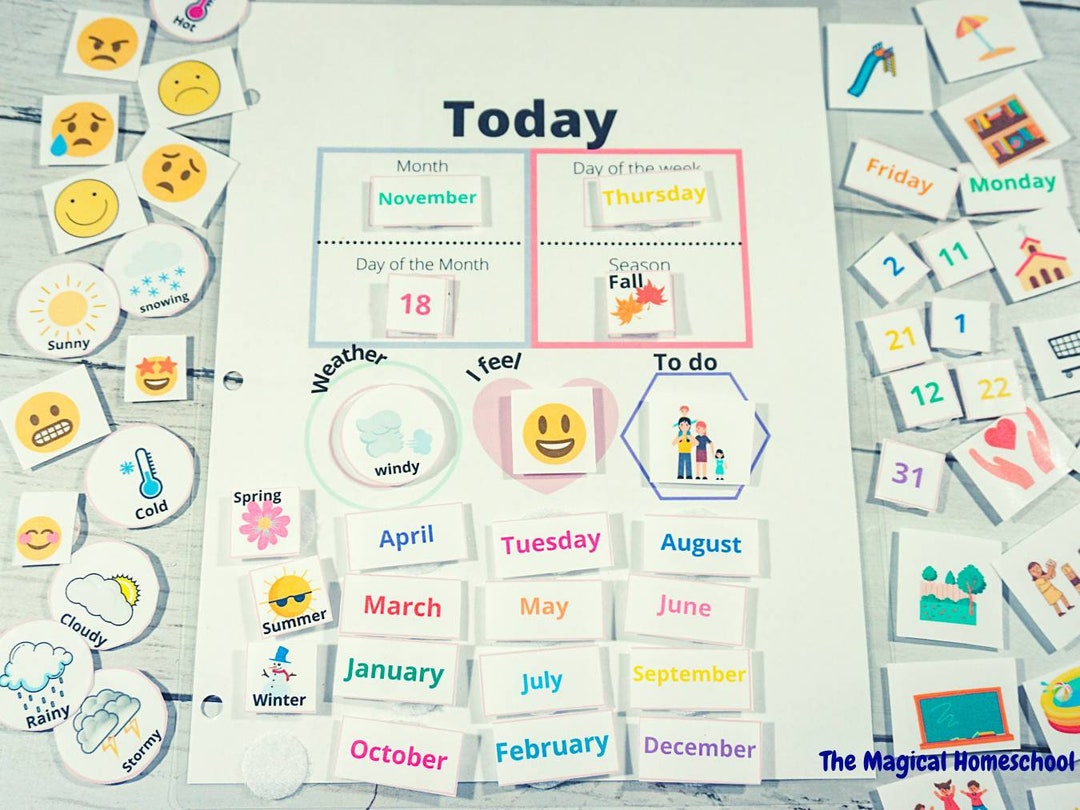 Preschool Morning Time Calendar Printable for Circle Time. Pre-k ...