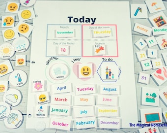 Printable Preschool Daily Calendar - Etsy