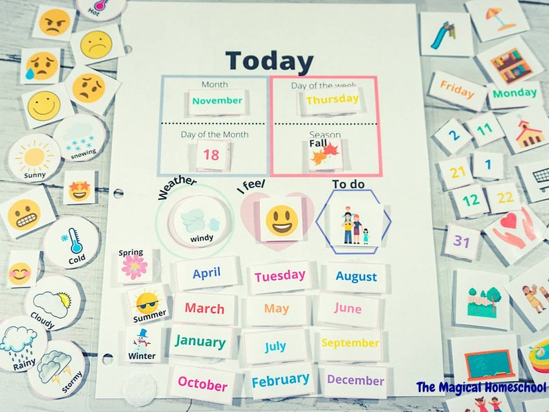 Preschool Morning Time Calendar Printable for Circle Time. Pre-k ...