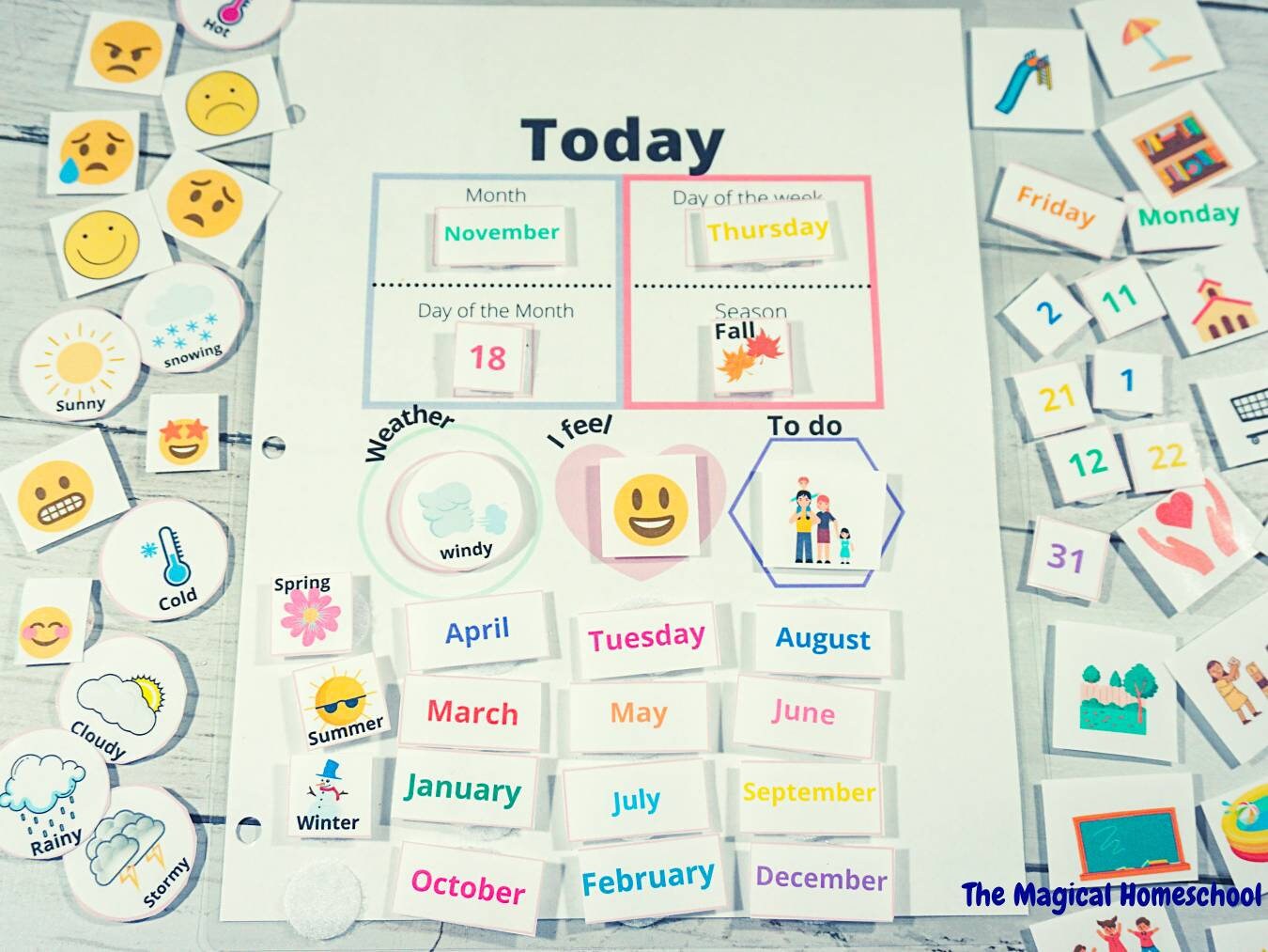 Preschool Morning Time Calendar Printable for Circle Time. Pre-k ...