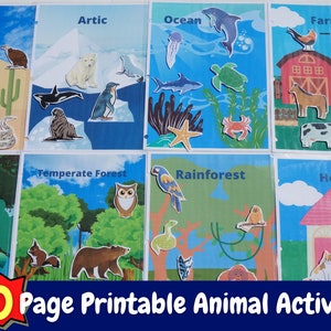 Pre-k Animal Printable Busy Book Activity Bundle | Science, Biomes ...