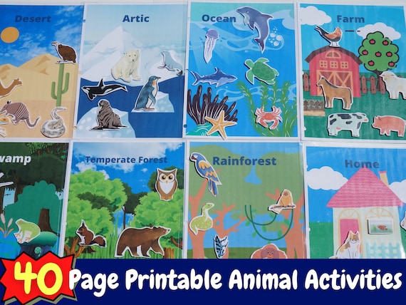 Pre-k Animal Printable Busy Book Activity Bundle Science - Etsy