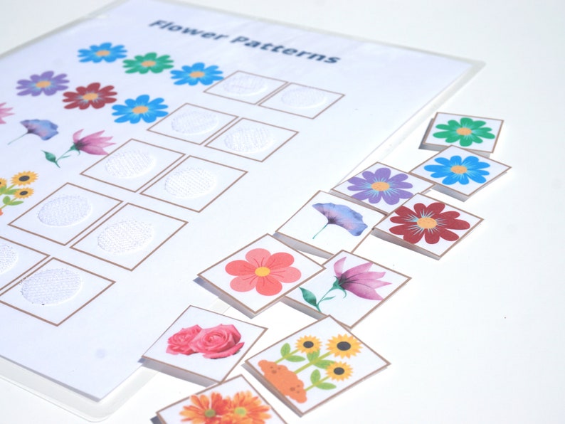Pre-k Flower Pattern Printable Activity for Busy Book | Plant Unit ...