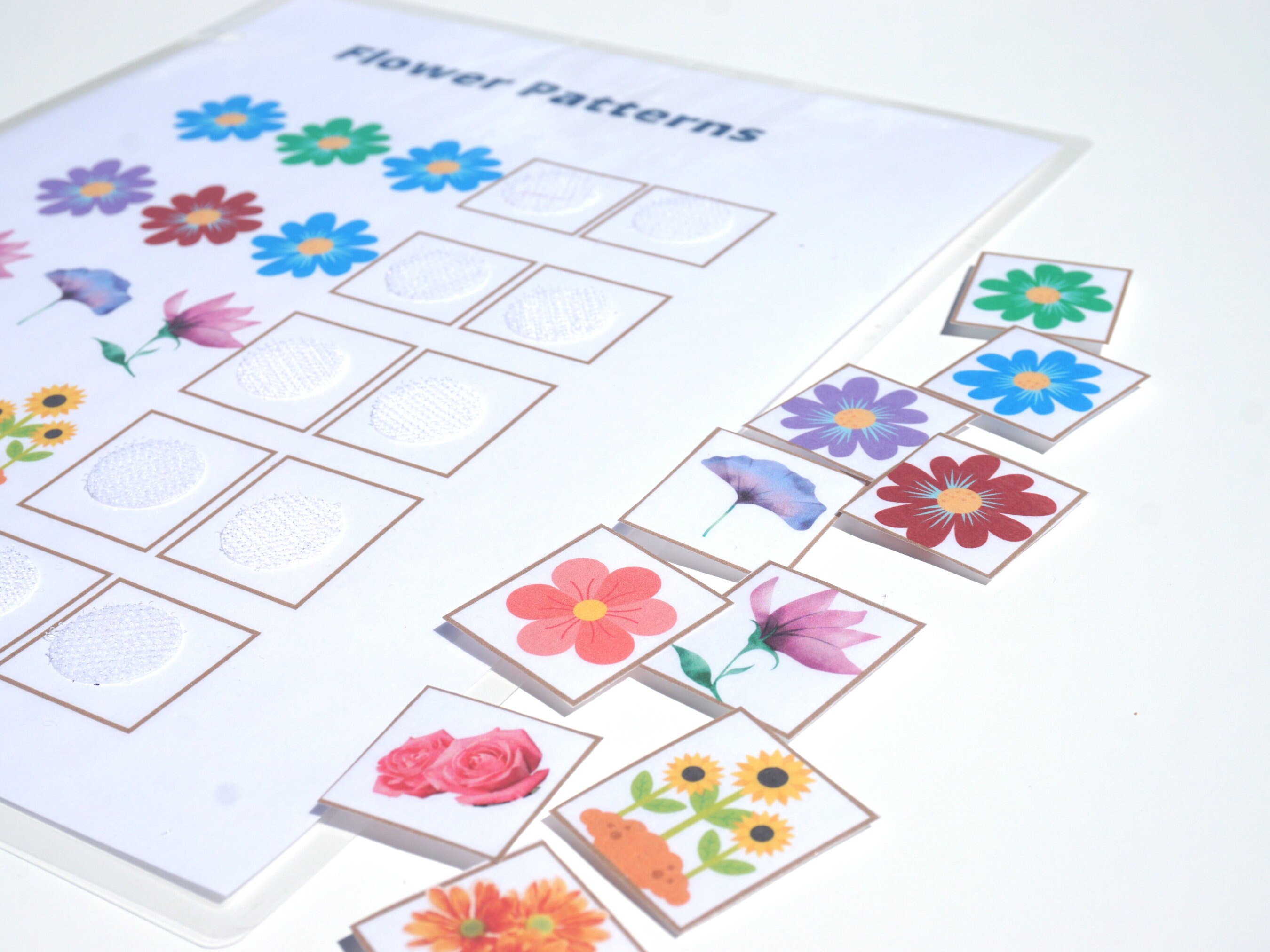 Pre-k Flower Pattern Printable Activity for Busy Book | Plant Unit ...