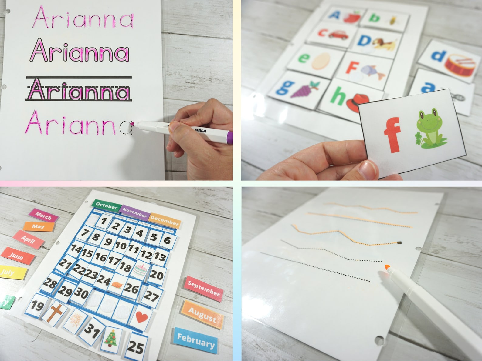 Personalized Preschool Learning Binder Printable Busy Book Homeschool ...