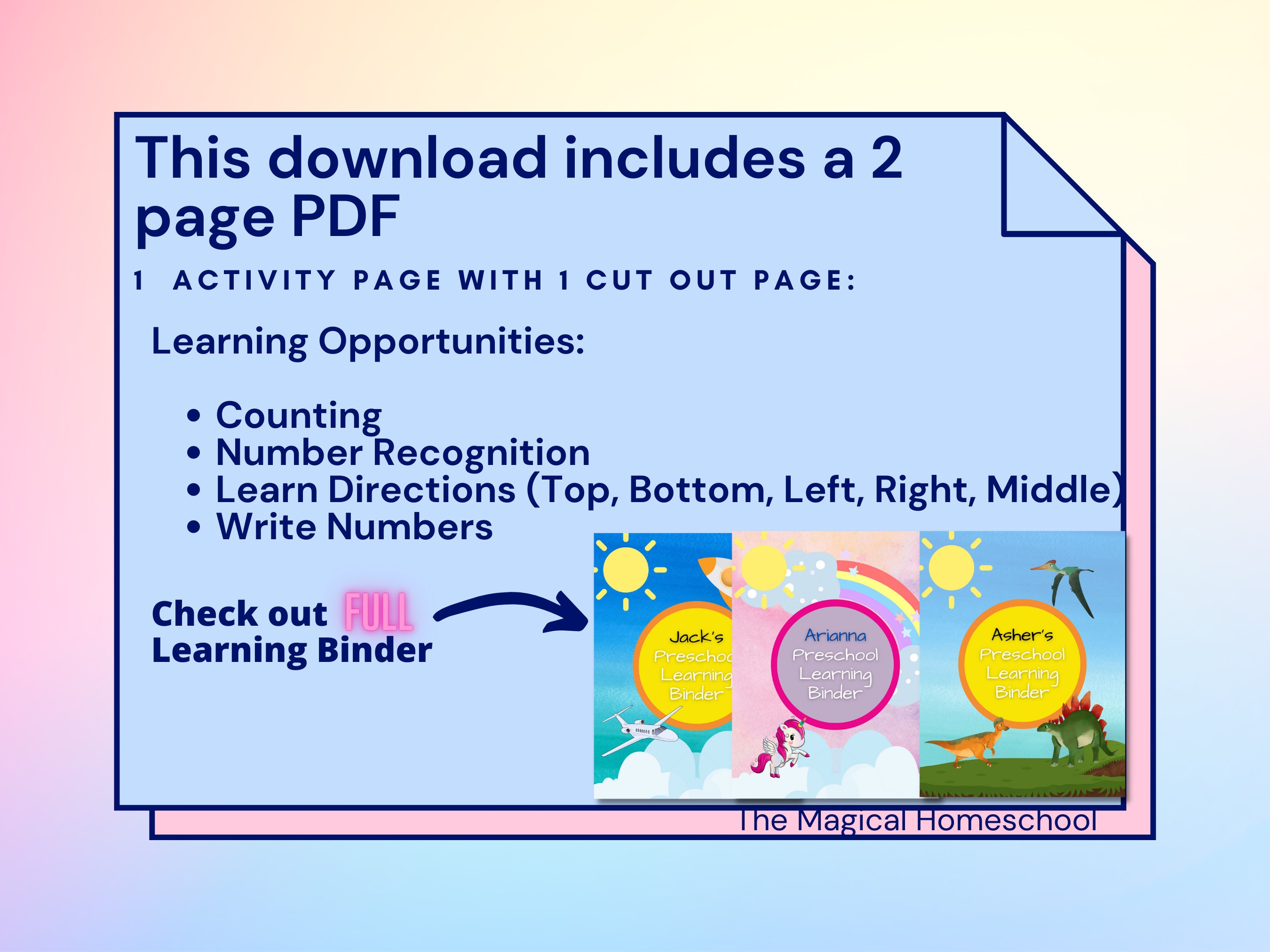 Preschool Math Busy Book Printable. Pre-k Numbers Counting - Etsy