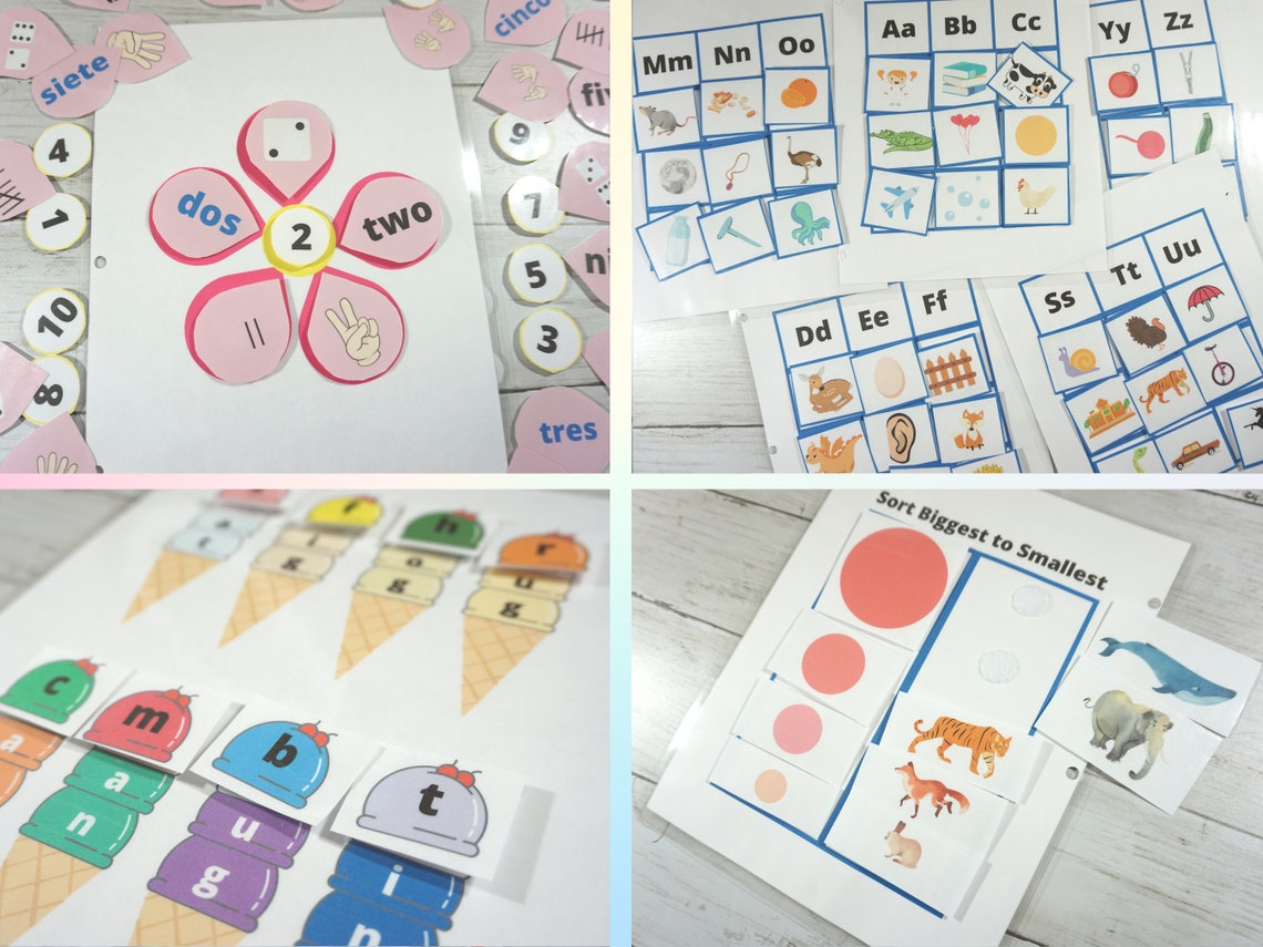 Personalized Preschool Learning Binder Printable Busy Book Homeschool ...