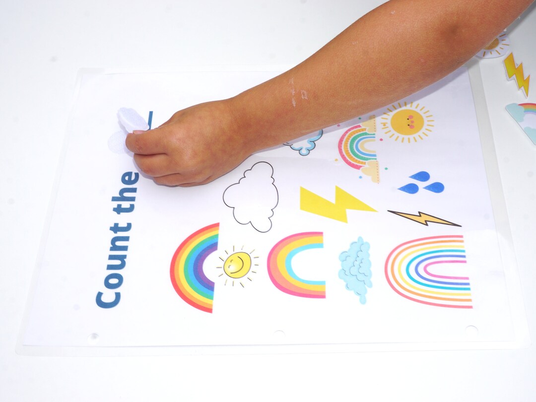 Weather Counting for PRE-K at Home Busy Book Activities | Preschool ...