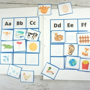 Toddler Quiet Book Activity Printable | Beginning Letter Sounds ...