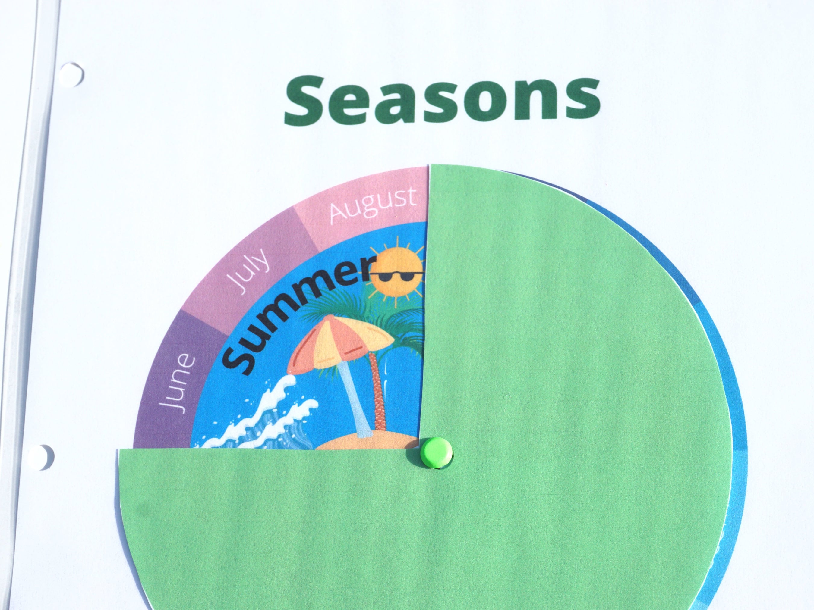 Seasons Activity for Preschool Busy Book | Pre-k Seasons of the Year ...