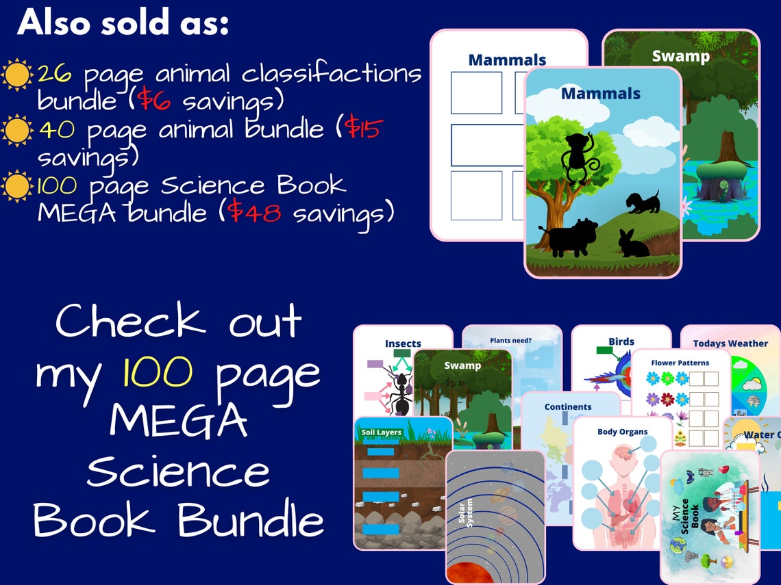 Mammal Classification Activity for Printable Busy Book | Animal ...