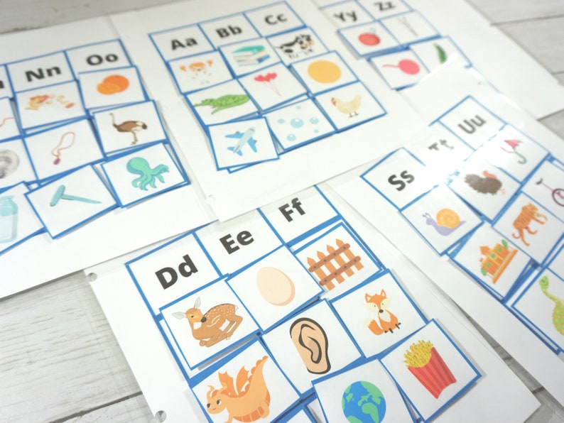 Toddler Quiet Book Activity Printable Beginning Letter Sounds Matching ...