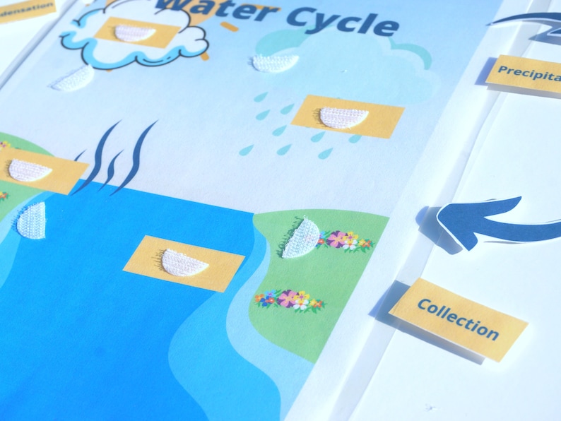 Water Cycle Activity for PRE-K at Home Busy Book | Weather Unit Study ...