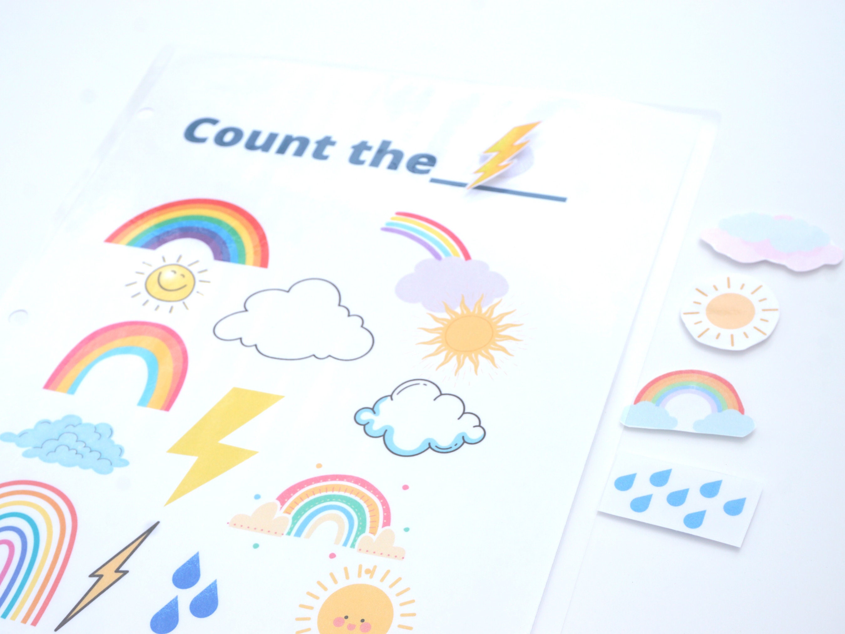 Weather Counting for PRE-K at Home Busy Book Activities | Preschool ...