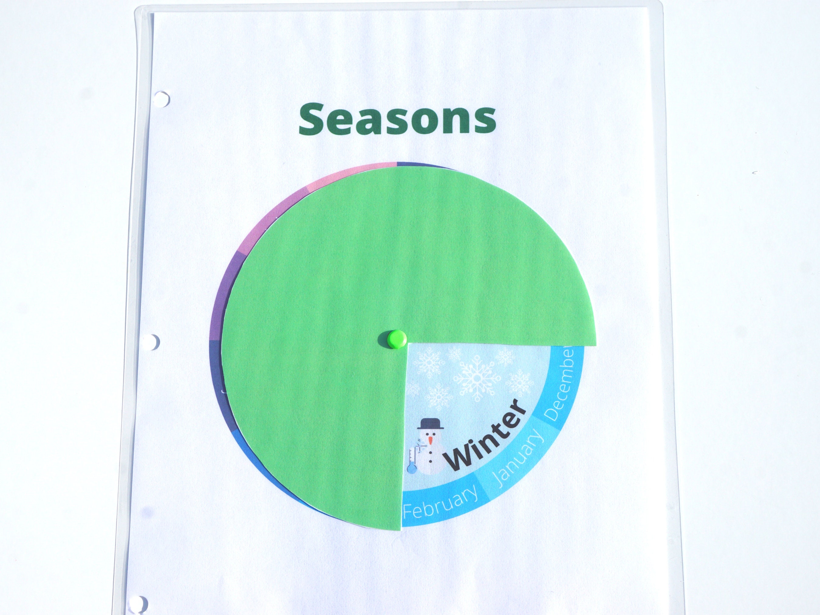 Seasons Activity for Preschool Busy Book | Pre-k Seasons of the Year ...
