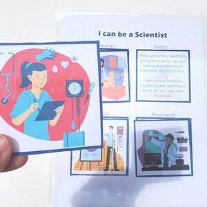 Careers in Science Activity for Pre-k Busy Book | STEM Jobs for Kids ...
