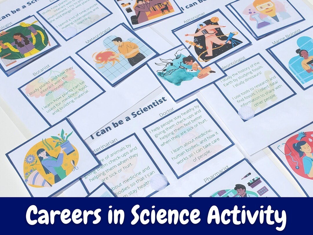 Careers in Science Activity for Pre-k Busy Book | STEM Jobs for Kids ...