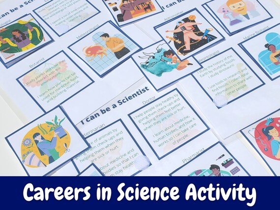 Careers in Science Activity for Pre-k Busy Book STEM Jobs - Etsy