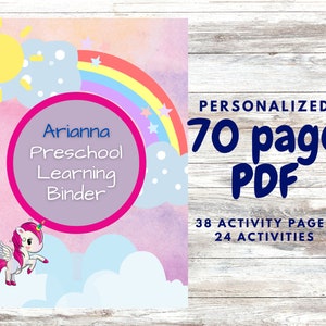 Personalized Preschool Learning Binder | Printable Busy Book ...
