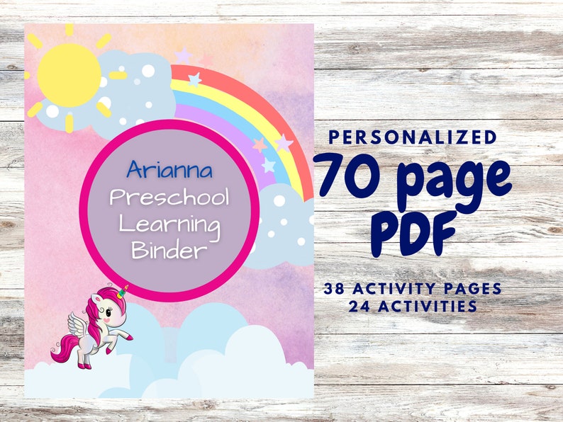Personalized Preschool Learning Binder | Printable Busy Book ...