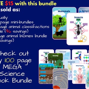 Pre-k Animal Printable Busy Book Activity Bundle | Science, Biomes ...