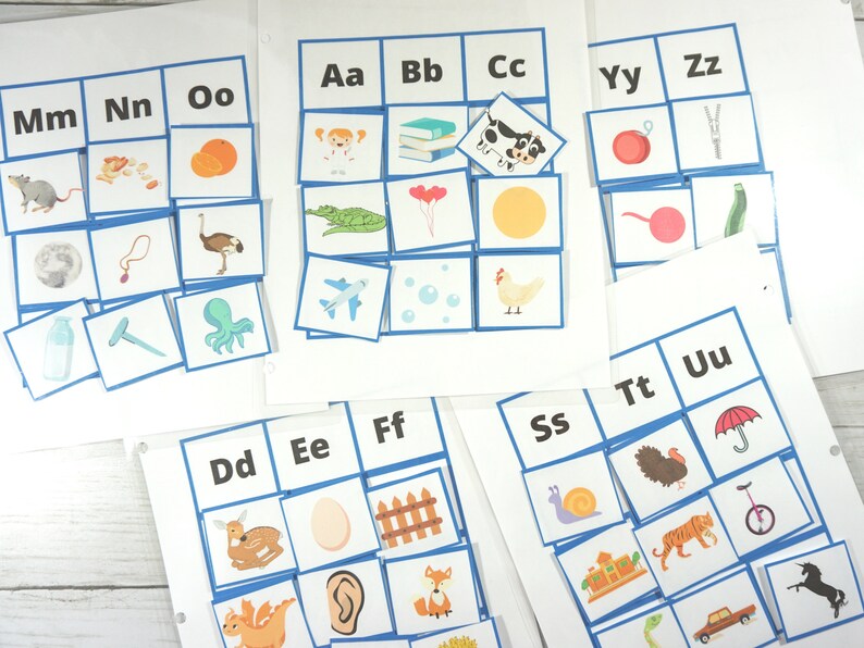 Toddler Quiet Book Activity Printable Beginning Letter Sounds Matching ...
