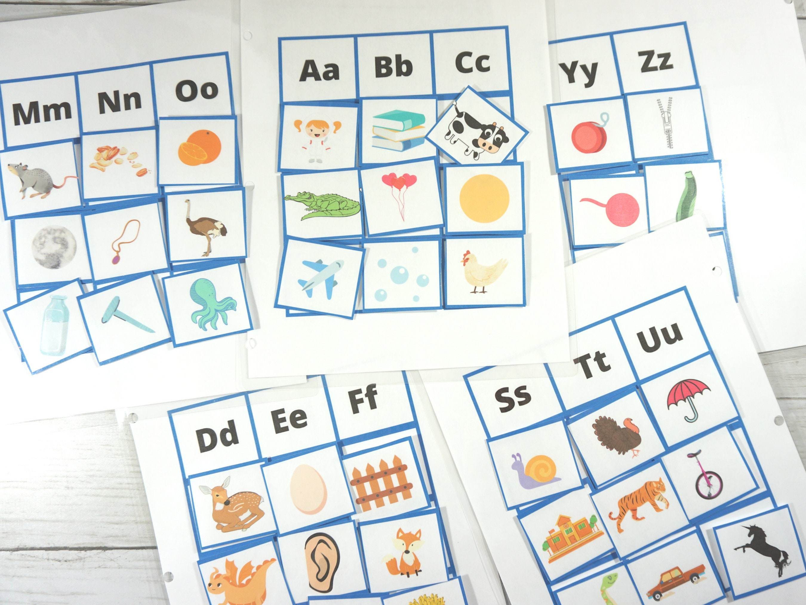 Toddler Quiet Book Activity Printable Beginning Letter Sounds Matching ...